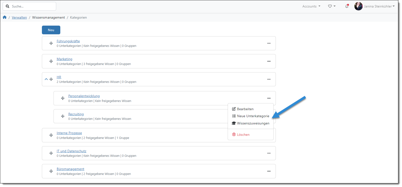 So verwalten Sie Kategorien | TUTORize